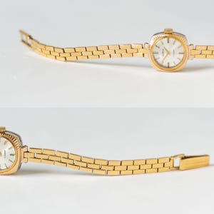 Women Cocktail Watch Gold Plated Square Seagull, Elegant Bracelet Evening Watch Sunburst Vintage ...