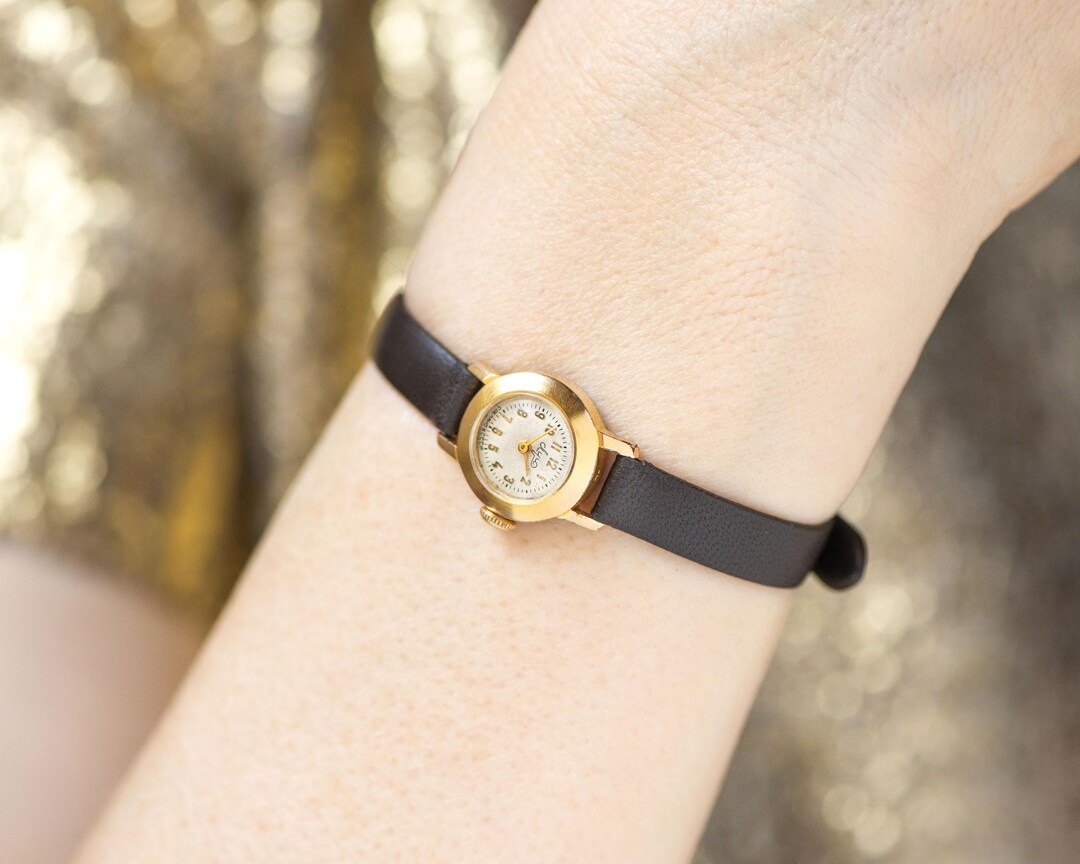 Micro Size Woman Watch Ray, Women's Watch Gold Plated Tiny Ultra-rare ...