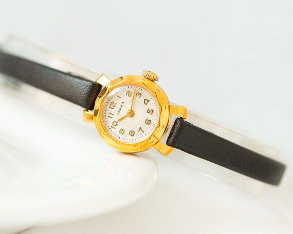 Rare women watch gold plated Seagull, micro watch flo… - Gem