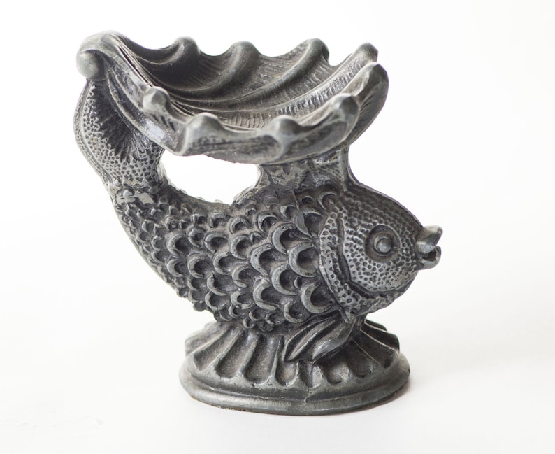 Retro Fish Figurine Stand, Heavy Metal Fish Figurine for Jewelry or ...