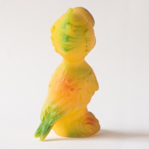 Vintage Parrot Toy, Rubber Parrot Yellow, Bird Toy for Kids Bath ...