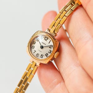 Women Cocktail Watch Gold Plated Square Seagull, Elegant Bracelet Evening Watch Sunburst Vintage ...