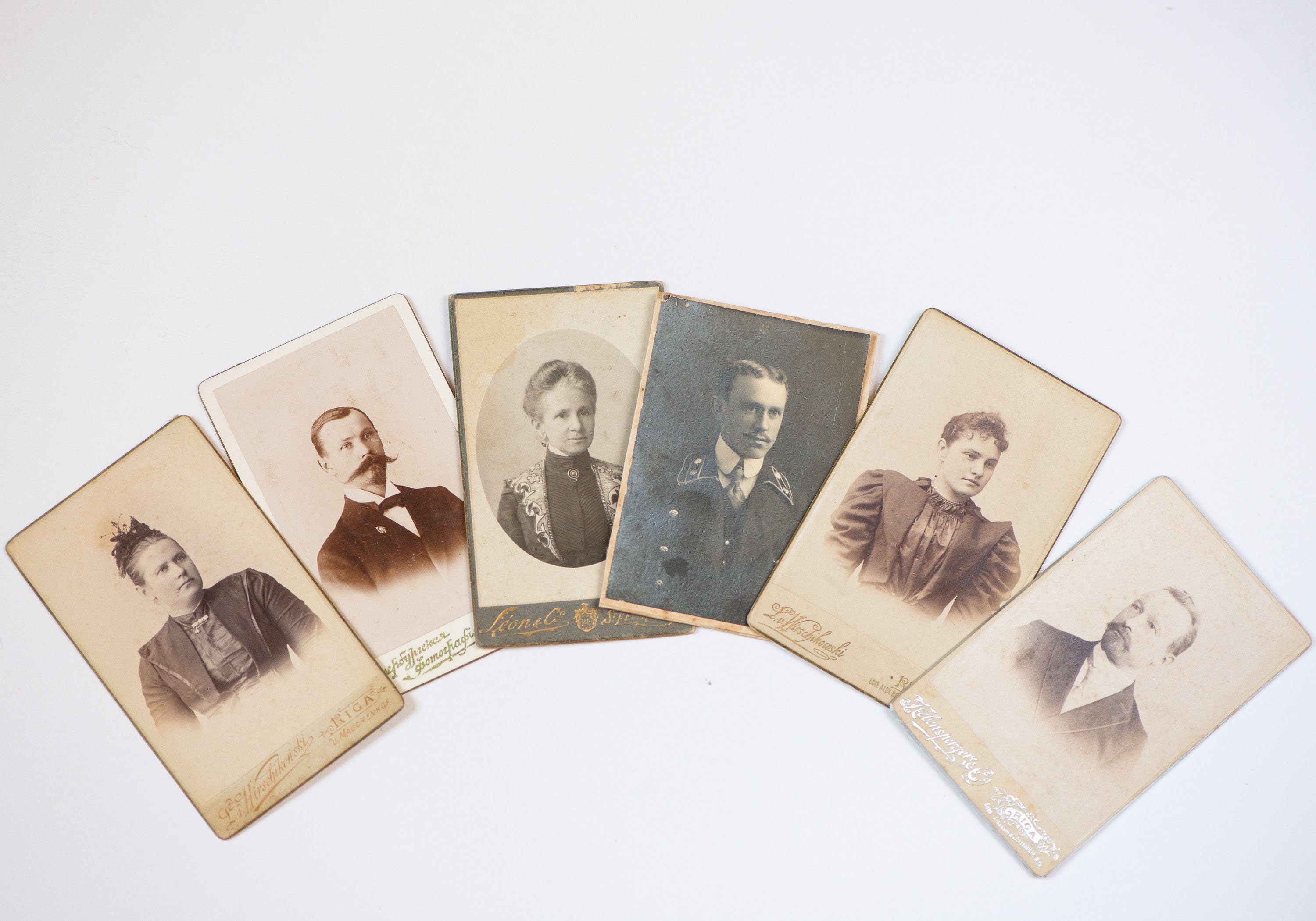 Antique Cabinet Cards Set of 6 Photos Men and Women Memories, Authentic ...