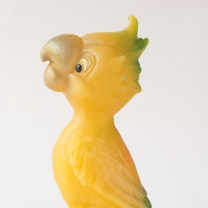 Vintage Parrot Toy, Rubber Parrot Yellow, Bird Toy for Kids Bath ...