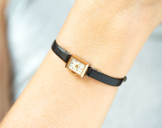Smallest Ever Women's Watch Chaika Vintage, Gold Plated Lady Watch Cal ...