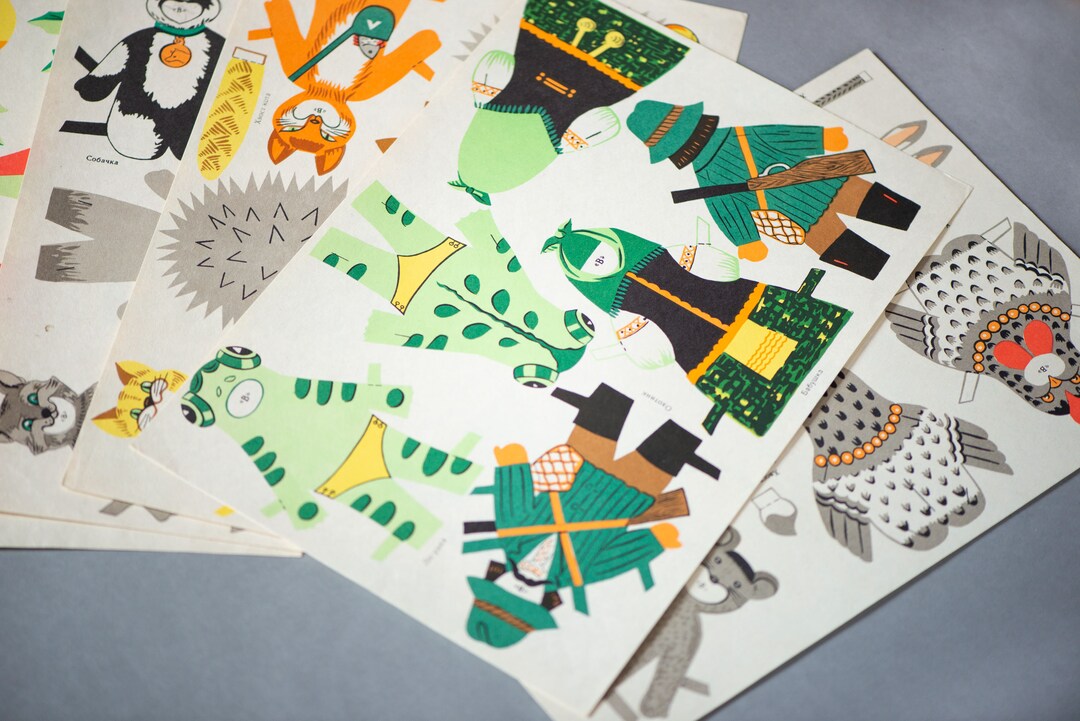 Paper Dolls Vintage Paper Crafts Fairy Tales. Authentic Dolls to Make ...