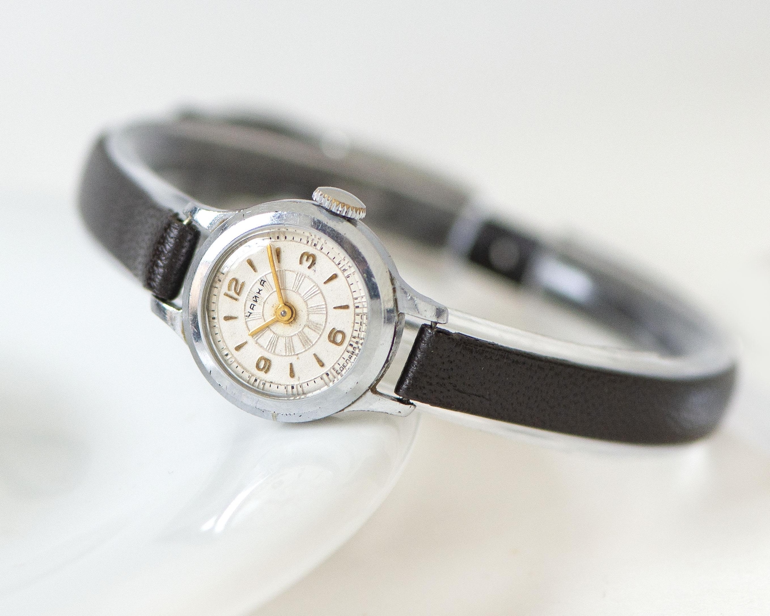 Super Small Watch for Women Silver Shade Seagull, Unique Dial Tiny Lady ...