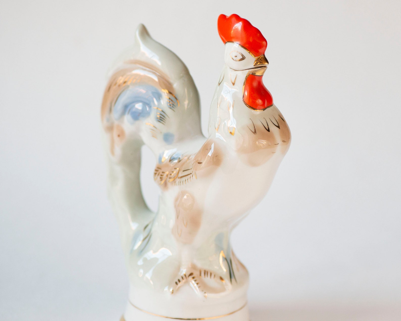 Vintage Rooster Porcelain Decanter Liqueur Barware, Easter Kitchen ...