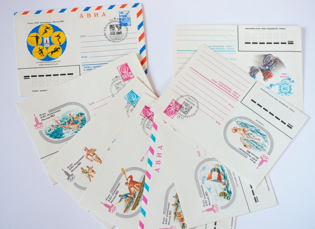 1980 Summer Olympics Moscow Envelopes, Commemorative Envelopes Vintage ...