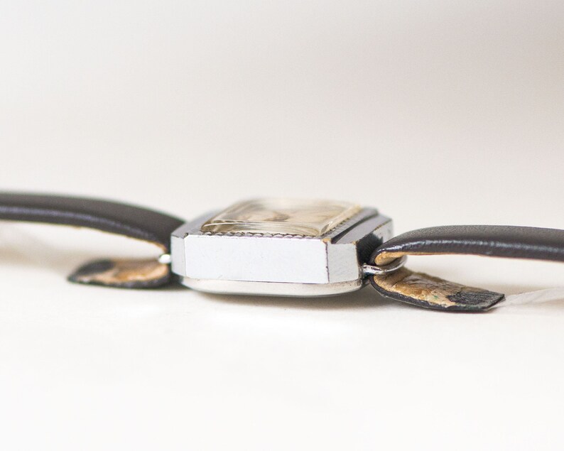 Rectangular Watch for Women Silver Shade Art Deco Style - Etsy