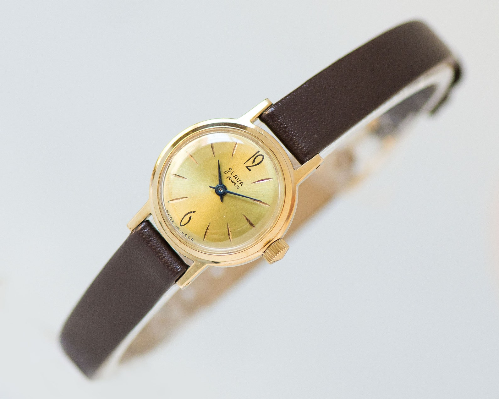 Yellow Dial Women Wristwatch Glory Gold Plated Lady Watch | Etsy
