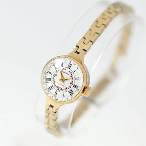Floral Cocktail Watch for Women Seagull Vintage Gold Shade, Micro Watch ...