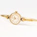 Women's Watch Tiny Ring Bracelet Gold Plated Seagull, Vintage Lady Wristwatch Classic Cocktail ...