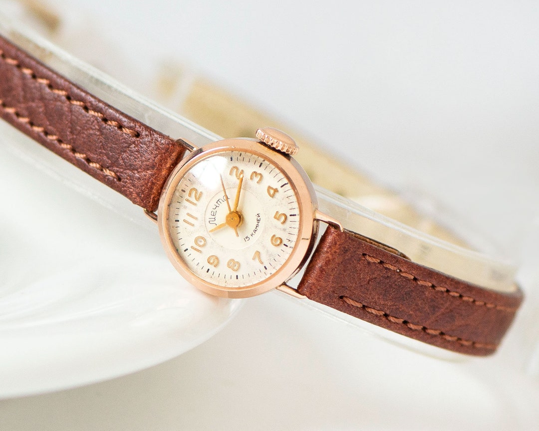 Solid Gold 14K Cocktail Watch Women Dream, Delicate Pure Gold Watch ...