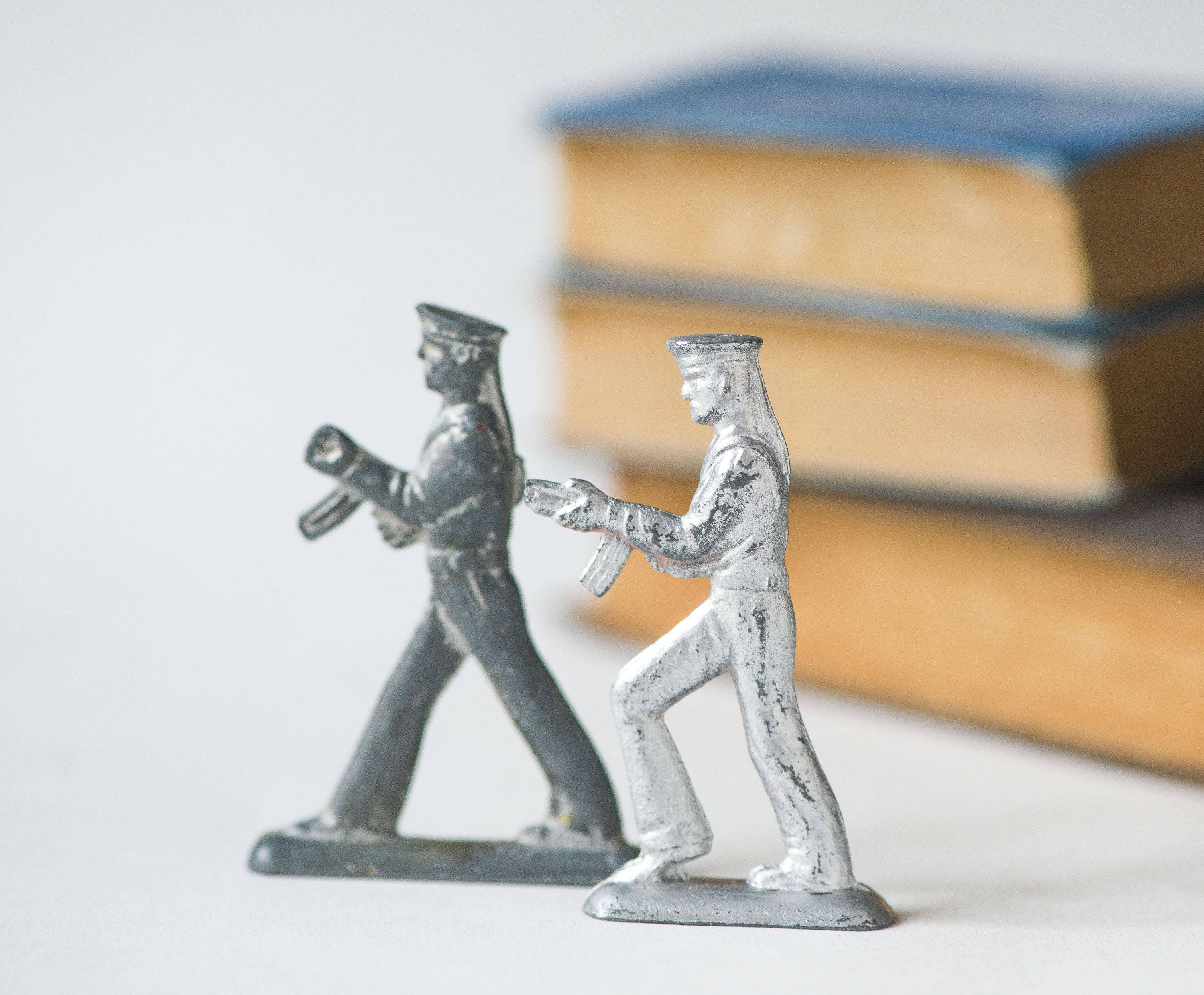 The tiniest vintage metal soldiers you have ever seen! Toys & Games ...