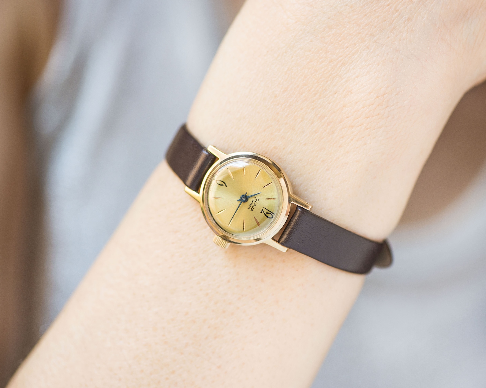 Yellow Dial Women Wristwatch Glory Gold Plated Lady Watch | Etsy