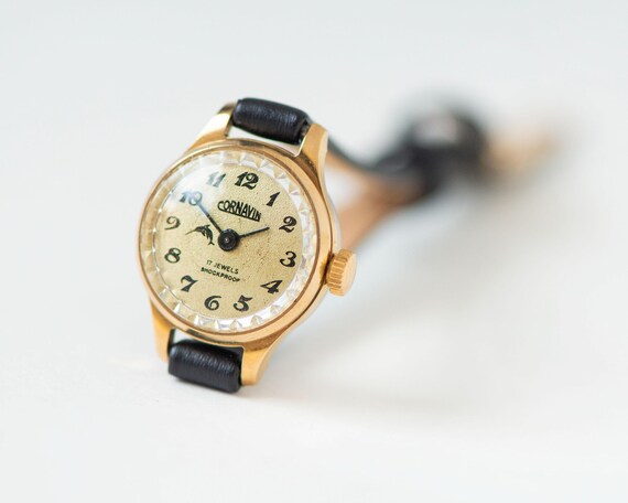 Classic lady watch Arabic numerals dial Cornavin, gol… - Gem