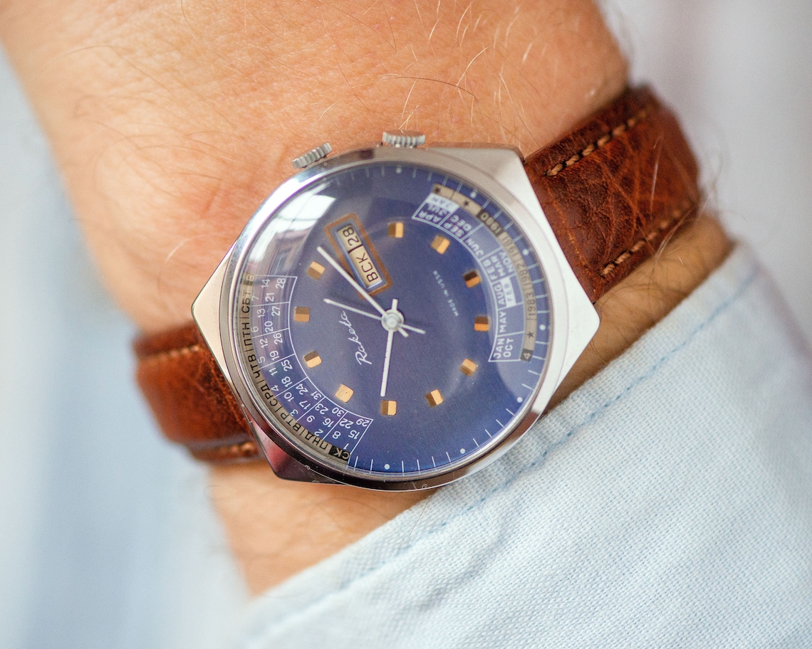 Perpetual Calendar Watch Chunky Rocket Men's Watch | Etsy