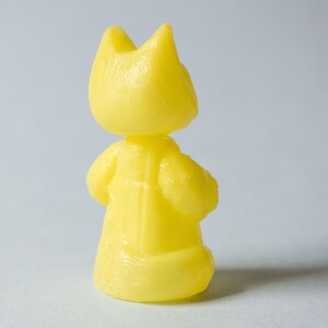 Yellow Fox Toy, Vintage Plastic Fox, Small Fox Holding Bird, Toy Moving ...