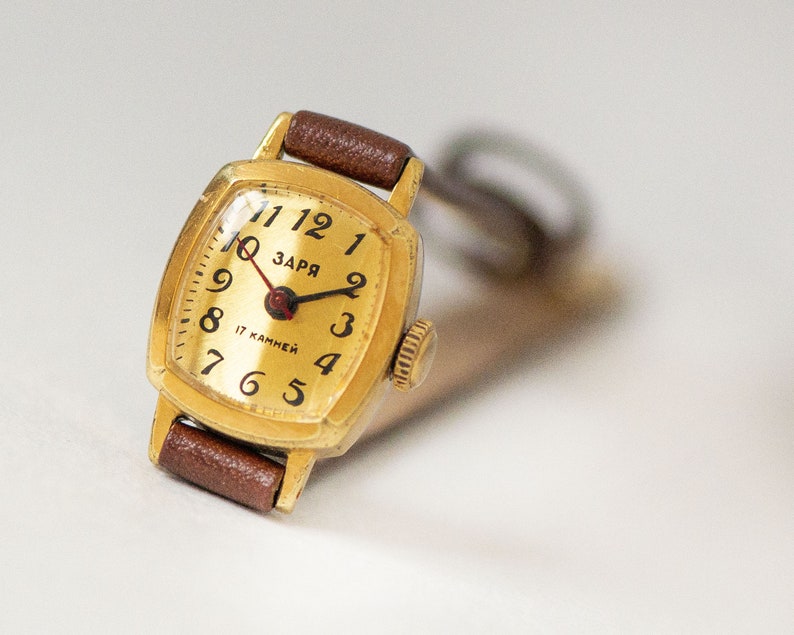 Gold Plated Lady Wristwatch Tiny Dawn Delicate Woman Watch - Etsy