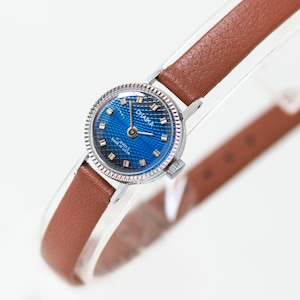 Navy Blue Women Watch Seagull Silver Shade Vintage, Lady Watch Delicate ...