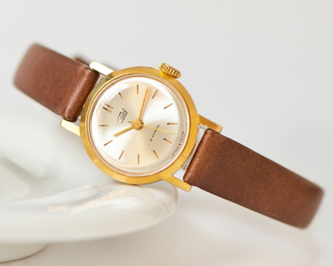 Classic Women Watch Dawn Gold Plated Shockproof Lady Watch - Etsy