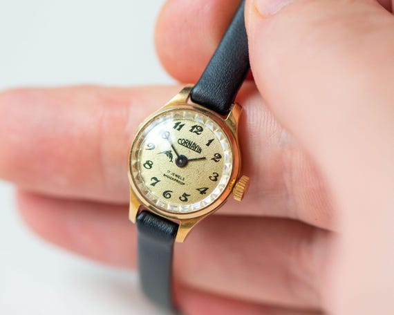 Classic lady watch Arabic numerals dial Cornavin, gol… - Gem