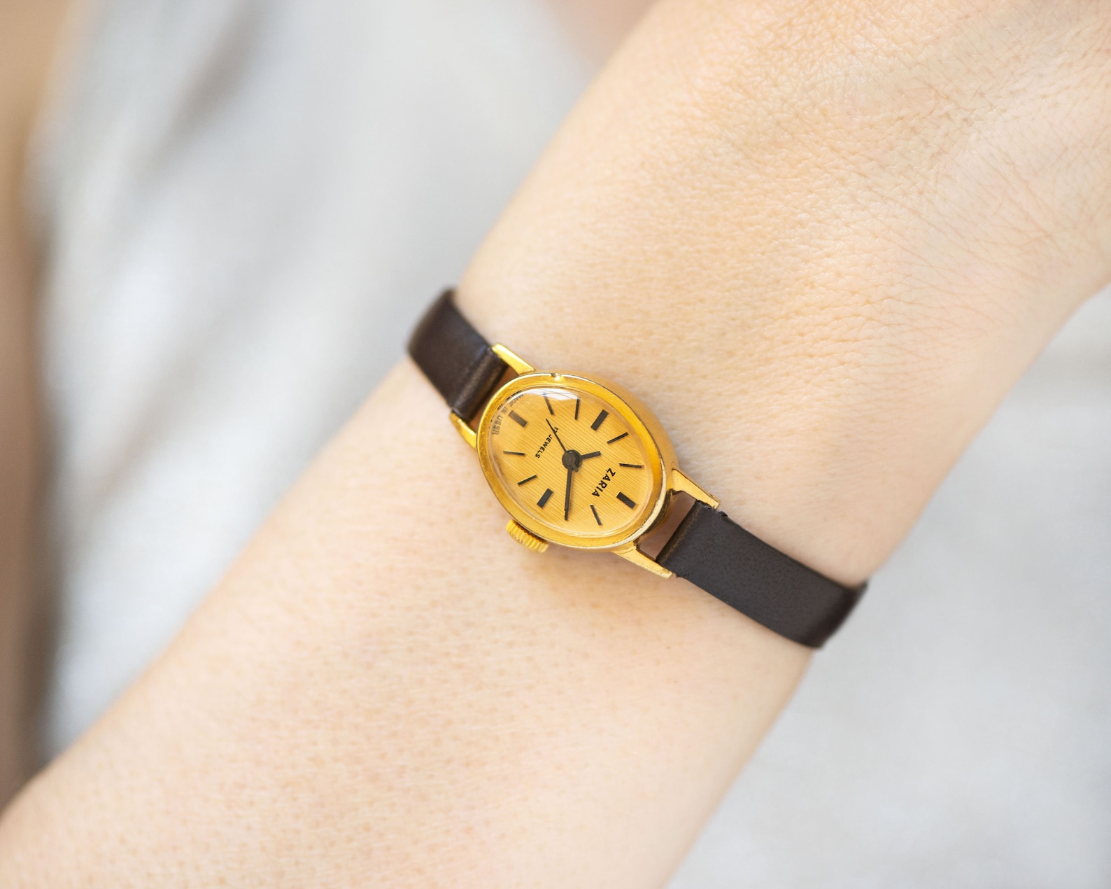 Oval Women Wristwatch Gold Plated Dawn Women's Watch - Etsy