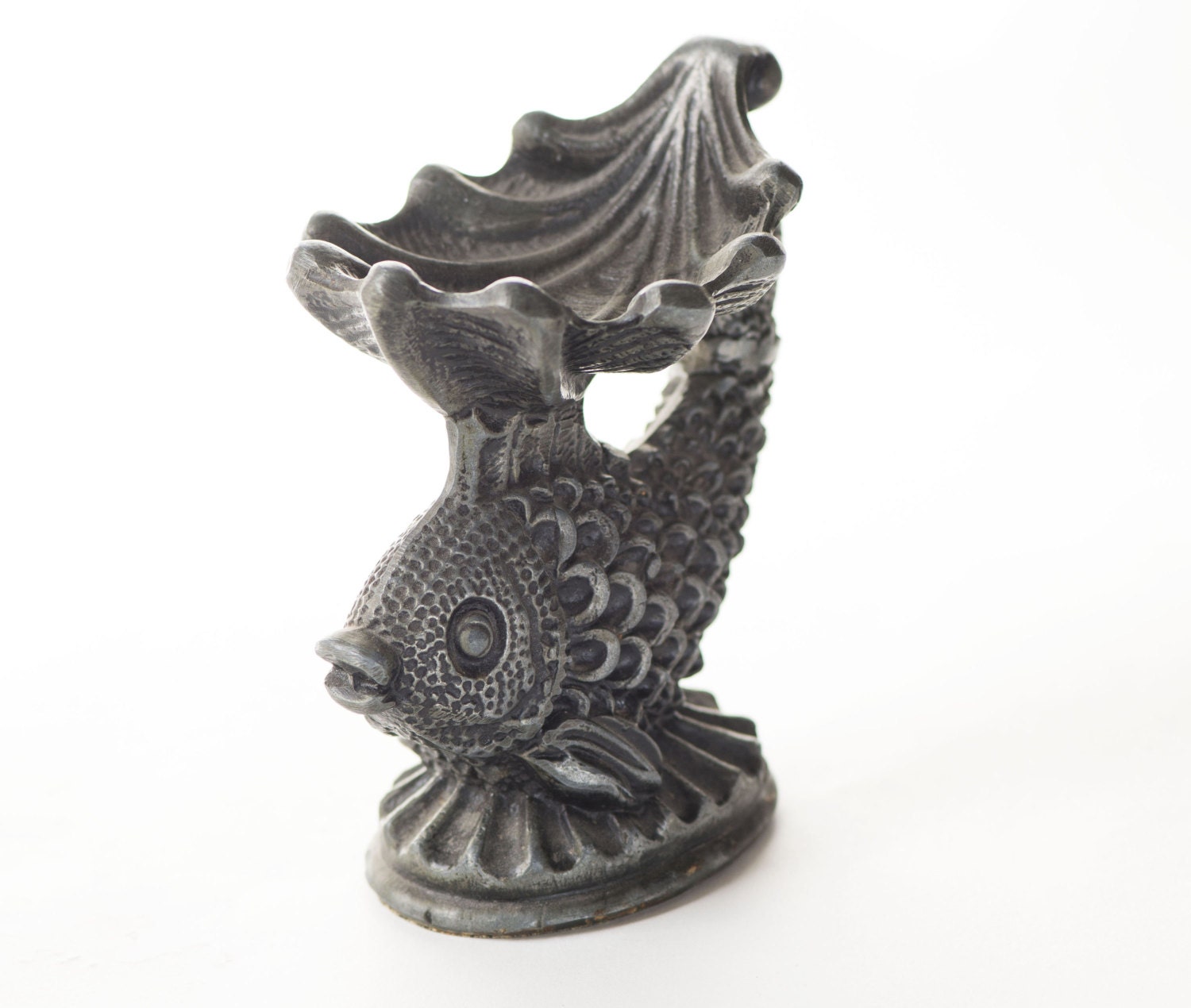 Retro Fish Figurine Stand, Heavy Metal Fish Figurine for Jewelry or ...