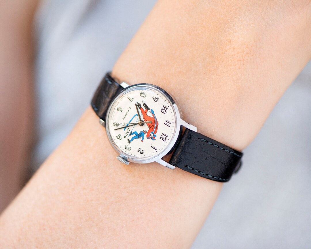 Tomboy Watch Speed Skating on Dial Vintage, Women's Wrist Watch Dawn ...