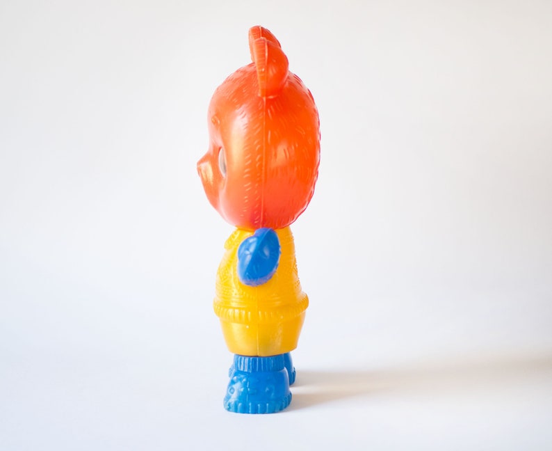 Vintage Plastic Bear Toy Big Eye Rolling Bear Red Yellow Blue - Etsy