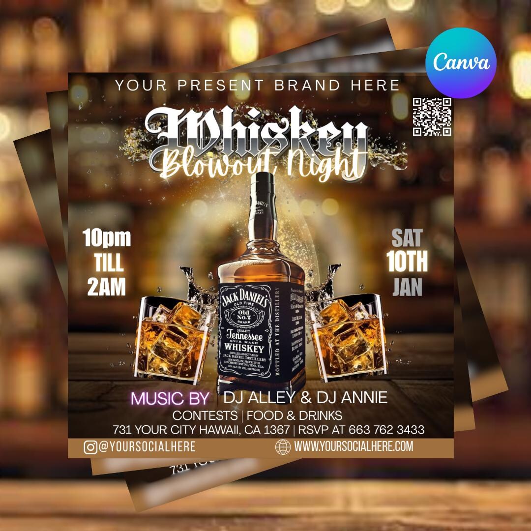 Blowout Party Flyer, Night Club Flyer, DJ Party Invitation, Drink Party ...