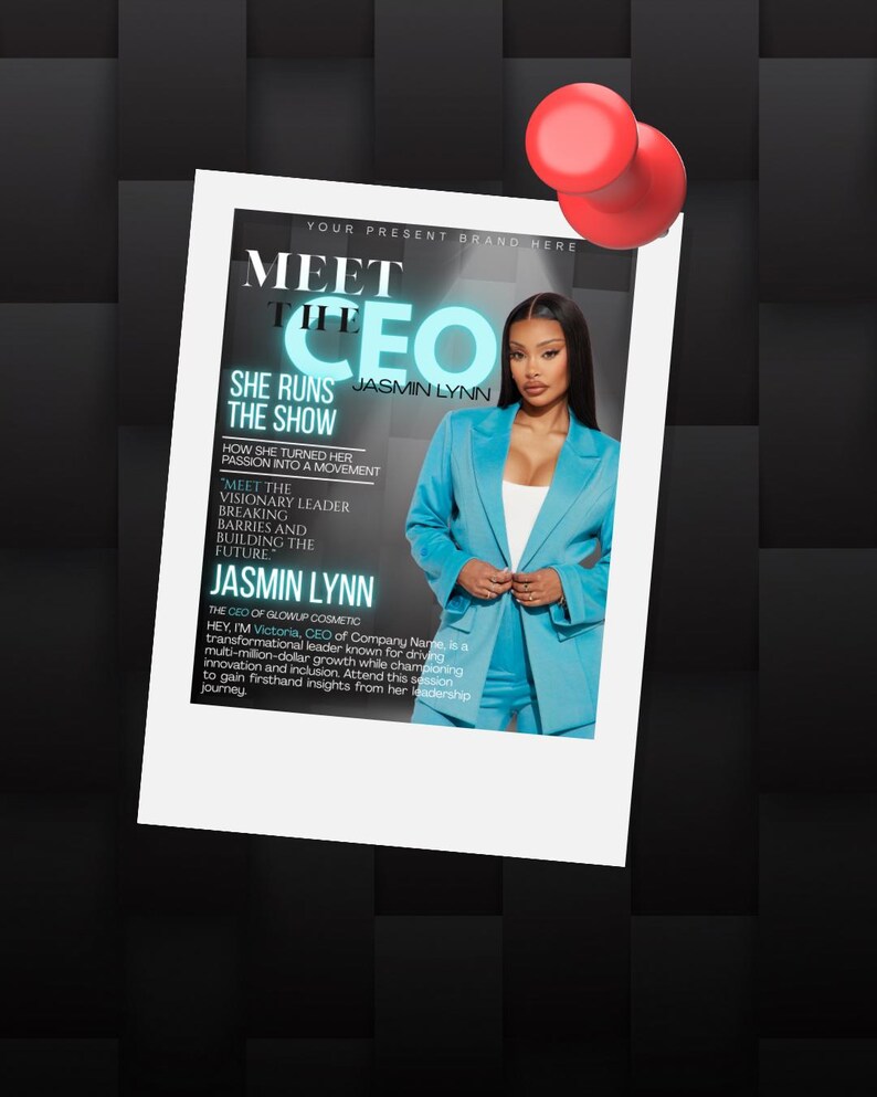 Meet the CEO Flyer, Magazine Style Canva Template, Business Owner ...