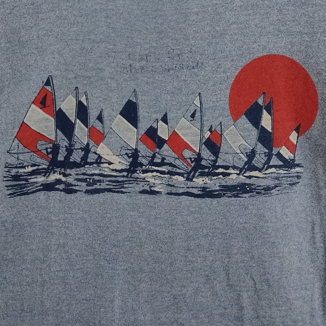 Vintage 80s Cape Cod Massachusetts Race Boat, Sail Boats, Sailing ...