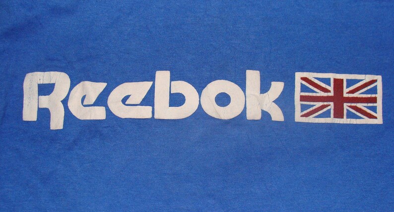 Vintage 80s Reebok Union Jack British Flag Blue T-shirt - Etsy