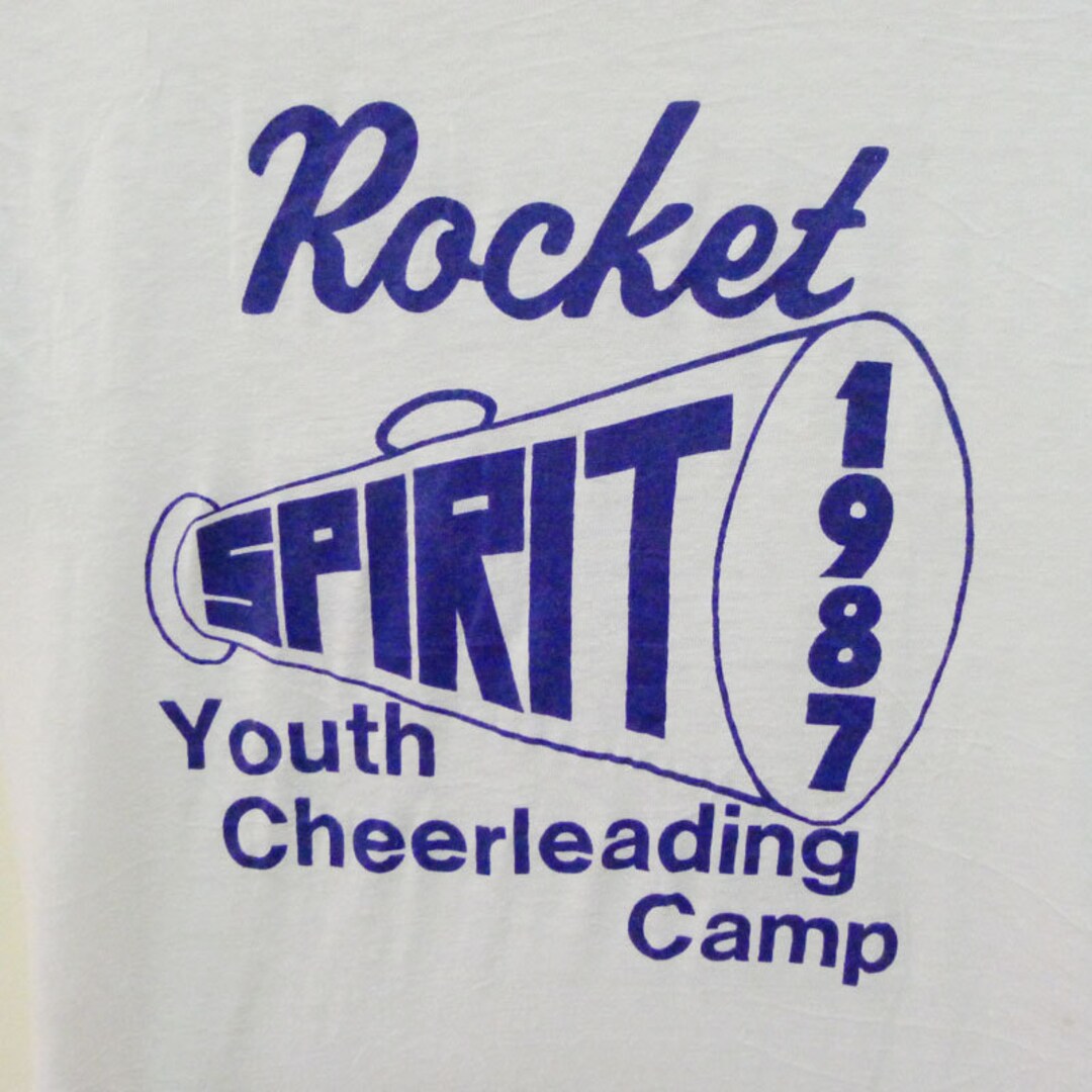Vintage 1987 années 80 Rocket Spirit Youth Cheerleading Camp T-Shirt ...
