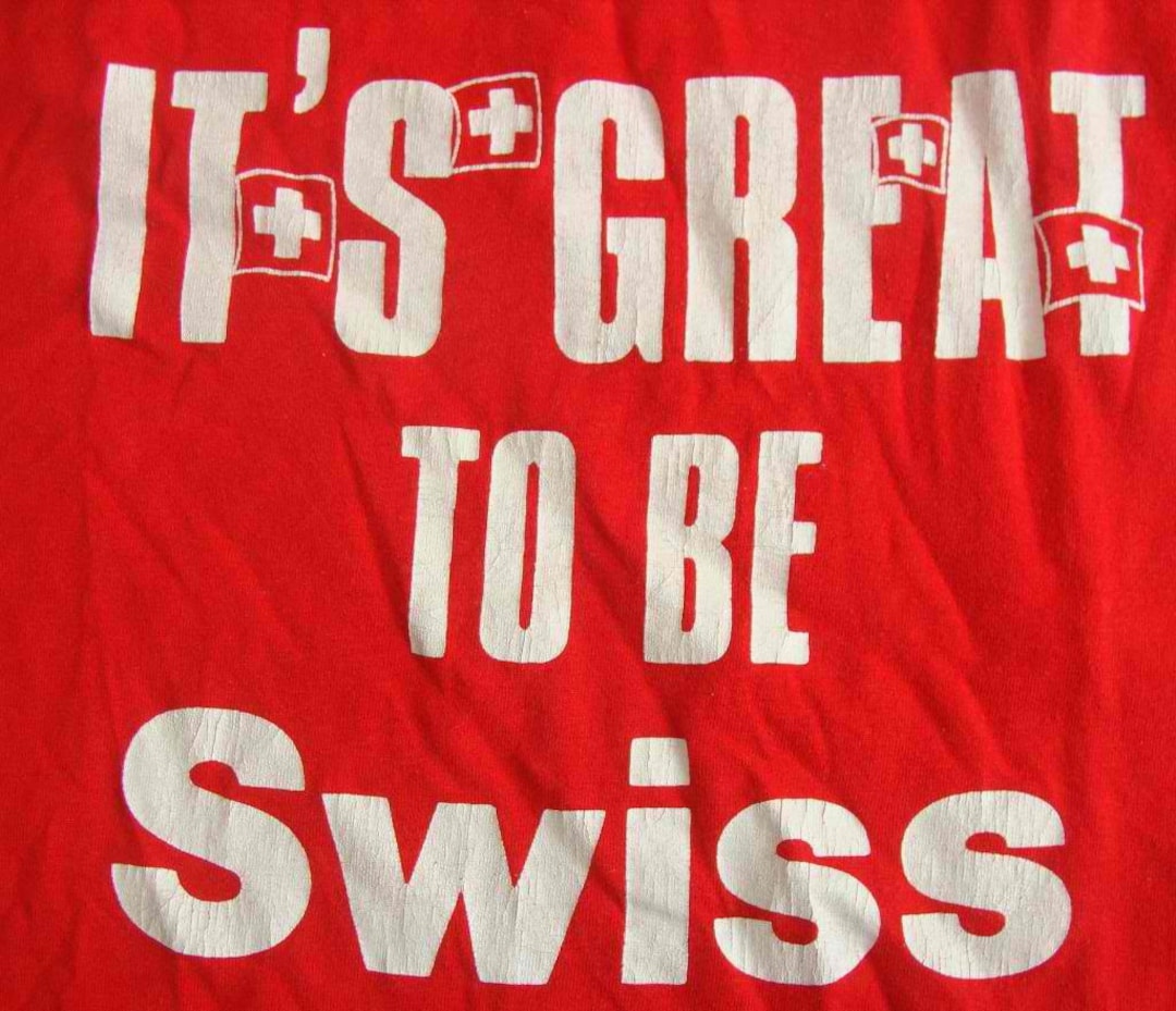 Vintage 80s It's GREAT to Be SWISS T Shirt, Switzerland Shirt, Swiss ...