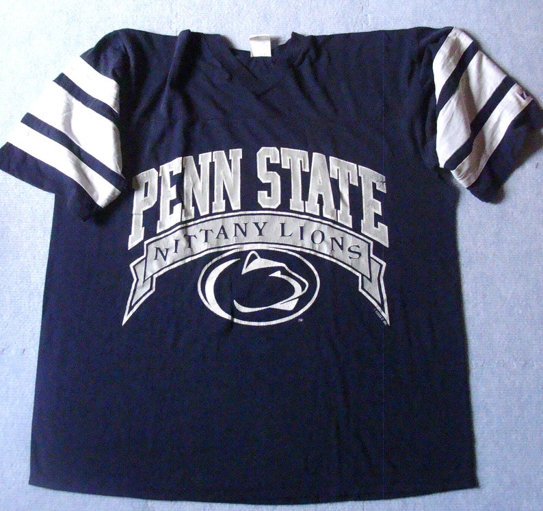 Vintage 80s NCAA Penn State Nittany Lions Football Logo 7 Jersey Shirt ...