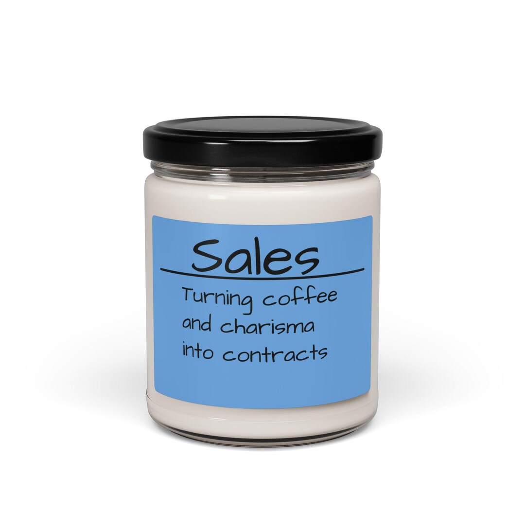 Sales "turning Coffee and Charisma Into Contracts" Candle | Soy 9oz - Etsy