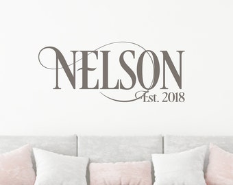 Last Name Wall Decal - Etsy