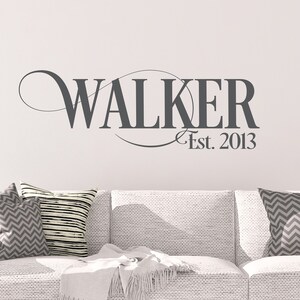 Custom Family Name Decal Personalized Family Name Last Name Wall Decal ...