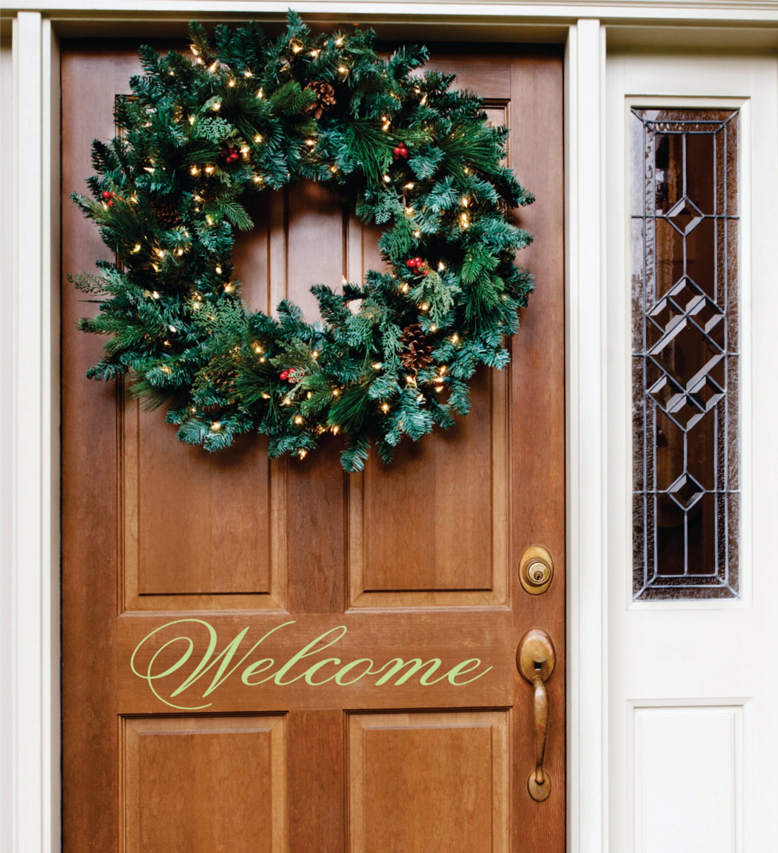 Welcome Door Decal Front Door Decal Vinyl Wall Lettering - Etsy