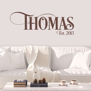 Custom Family Name Decal Personalized Family Name Last Name Wall Decal ...