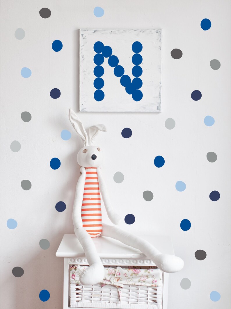 Bright Colored Dot Wall Decals // Peel and Stick Dots // - Etsy