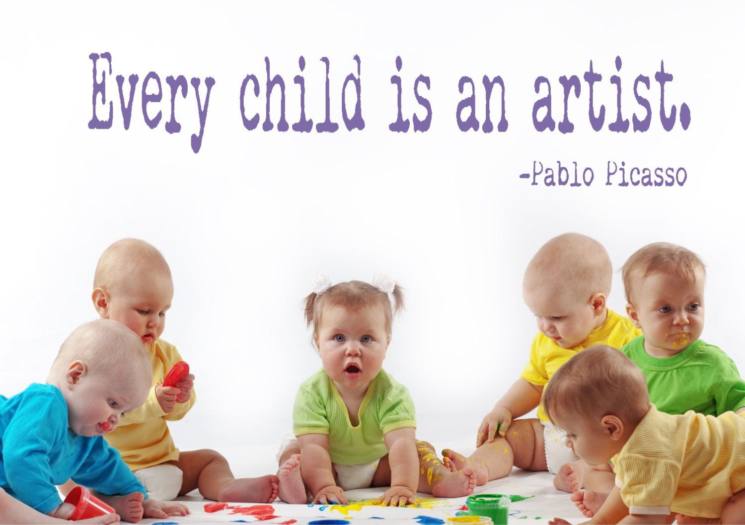 Every Child is an Artist Playroom Wall Decal for Artwork | Etsy