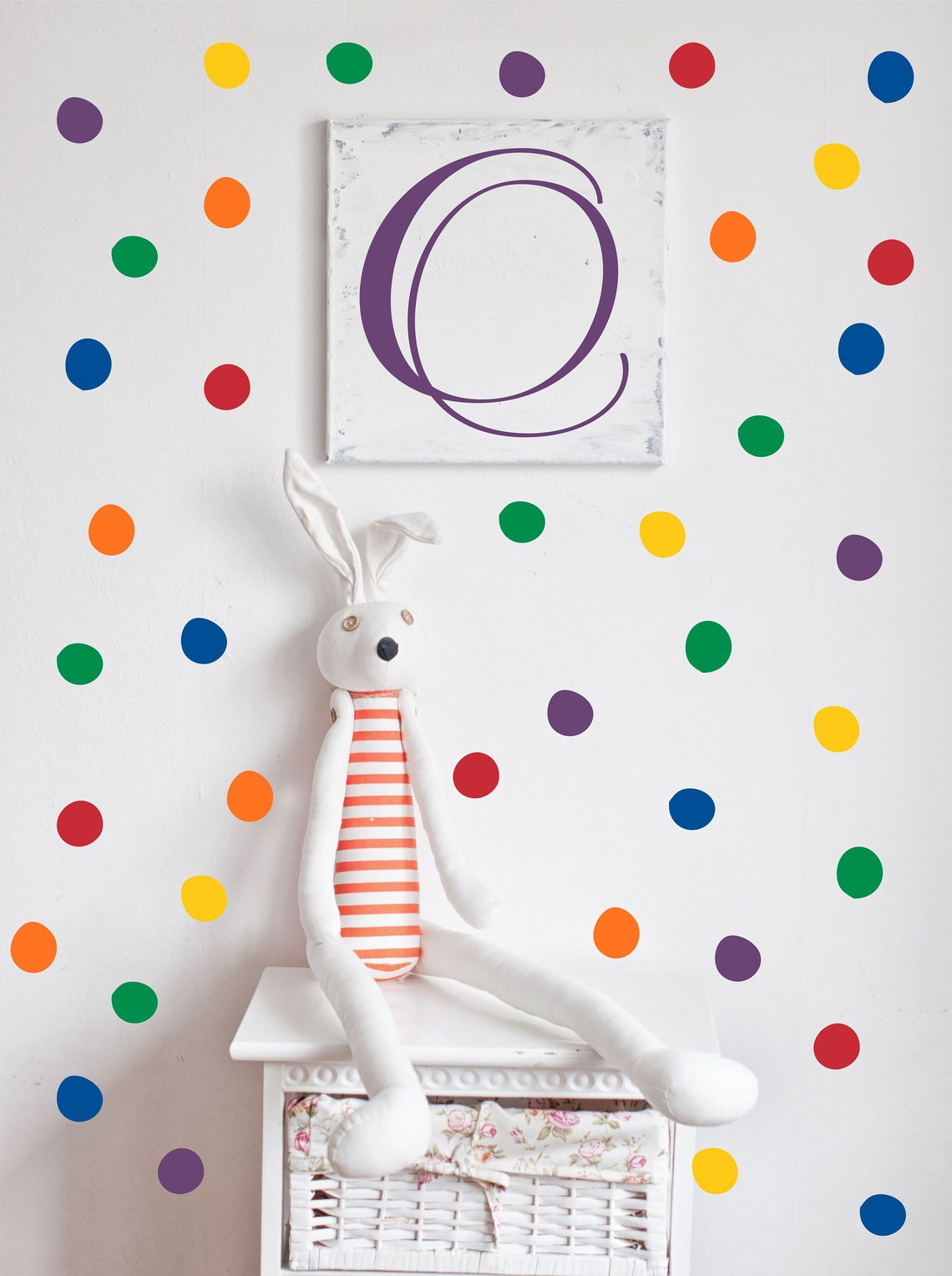 Bright Colored Dot Wall Decals // Peel and Stick Dots // | Etsy