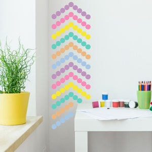 Rainbow Colored Dot Decals // Peel and Stick Dots // Nursery - Etsy