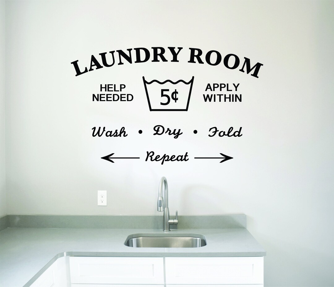 Farmhouse Vinyl Art, Laundry Wall Sticker, Room Quote Decor Styles - Etsy
