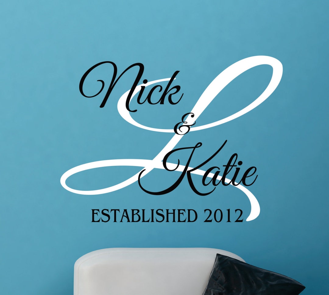 Custom Family Name Vinyl Sticker for Wedding or Home Decor - Etsy
