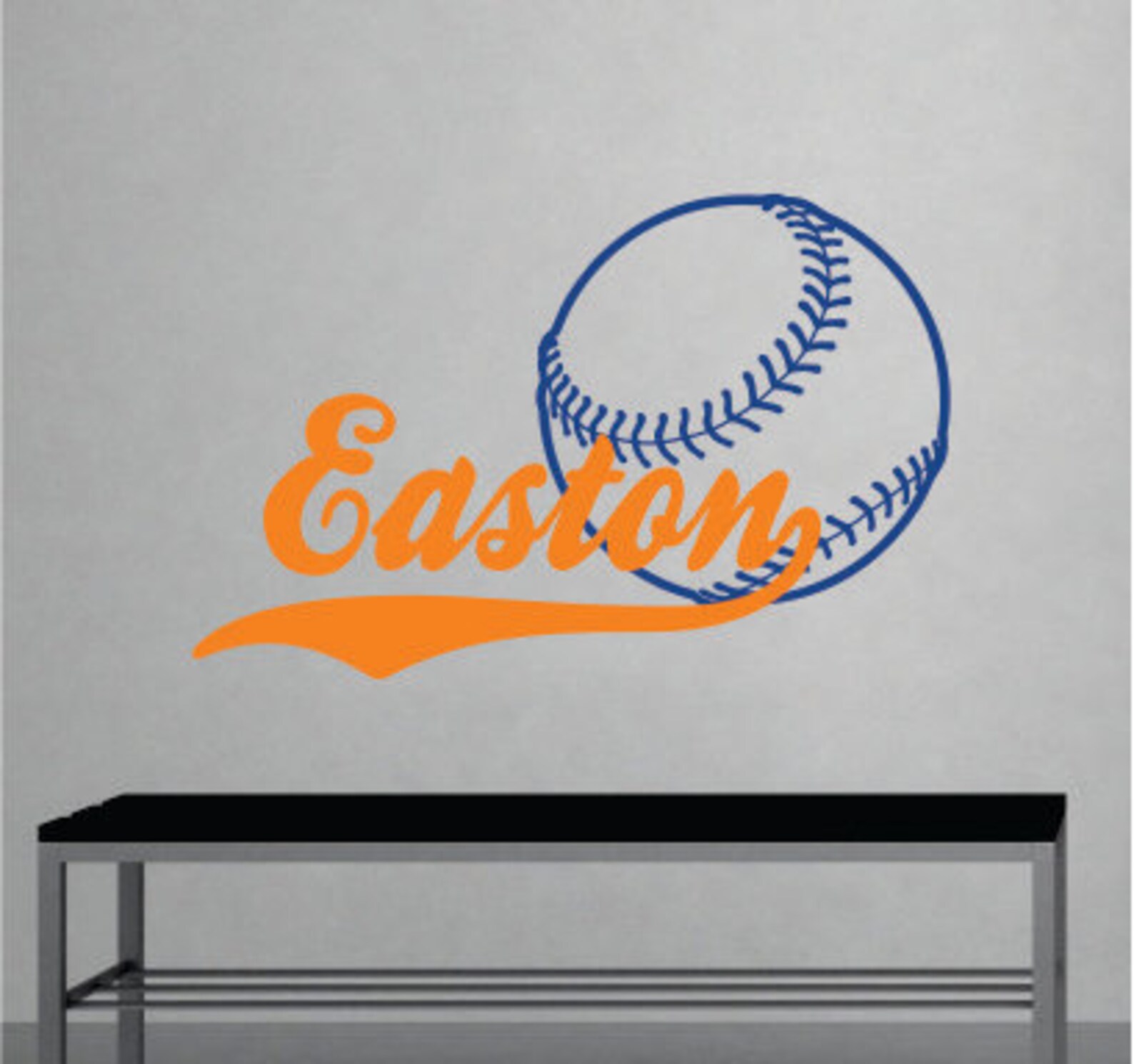 Baseball Wall Decal Sports Wall Decal Name Wall Decals Wall - Etsy